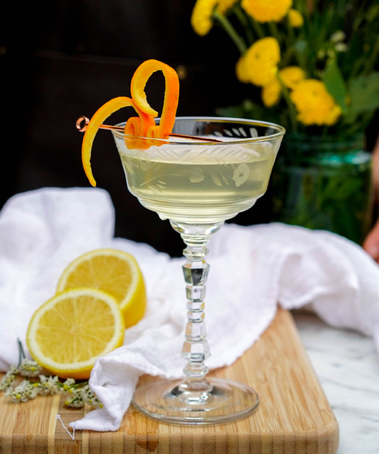 Sake martini with japanese bitters and yuzu syrup – Alambika