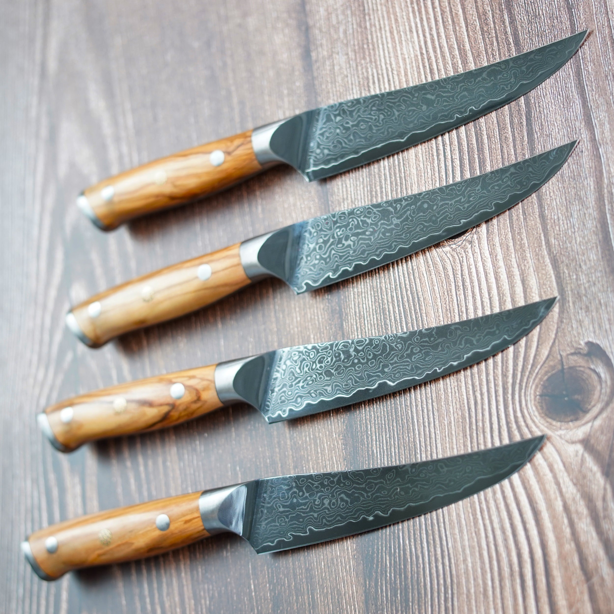 Steak Knife - Olive wood handle - set of 4 – Alambika